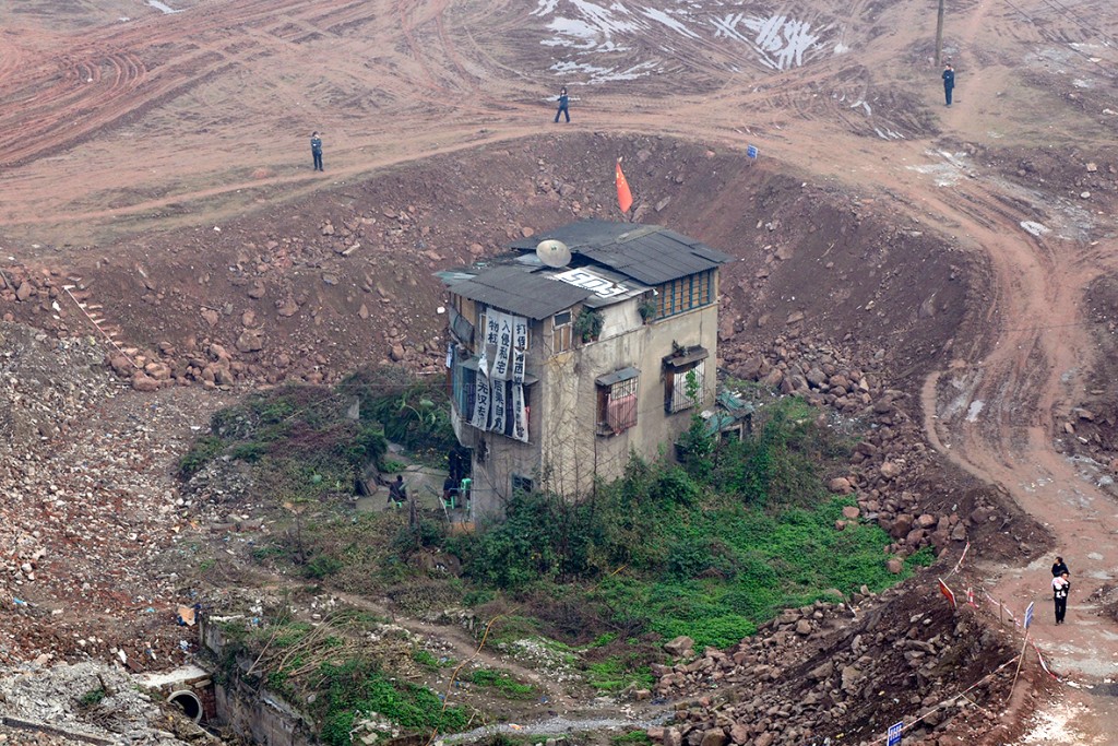 Les Nail Houses (dingzihu) en Chine